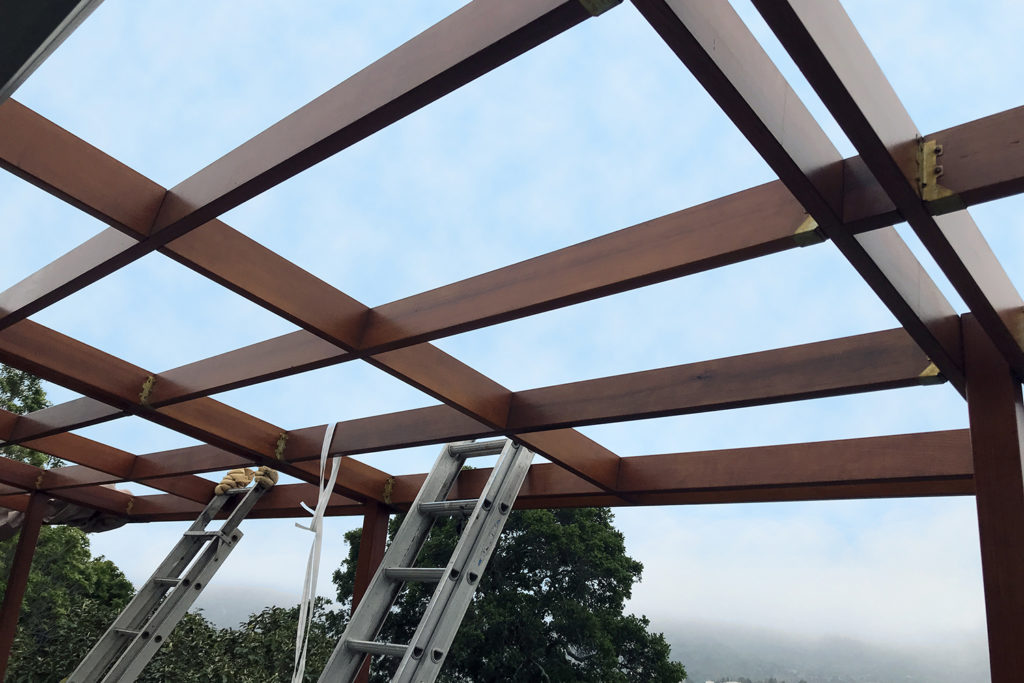 wooden-structure-open-canopy-sky - The Canvas Works, Sausalito, San ...